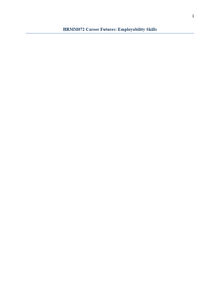 HRMM072 Career Futures | PDF | Employment | Labour Economics