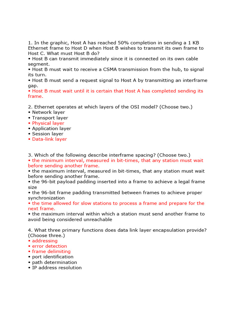 CISCO CCNA1 Chapter 9 Ethiopian Digital Library | PDF | Osi Model ...