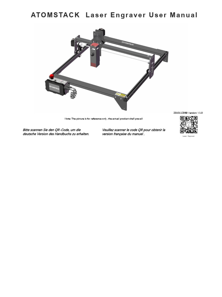 AtomaStack Laser Engraver User Manual | PDF | Fires | Laser