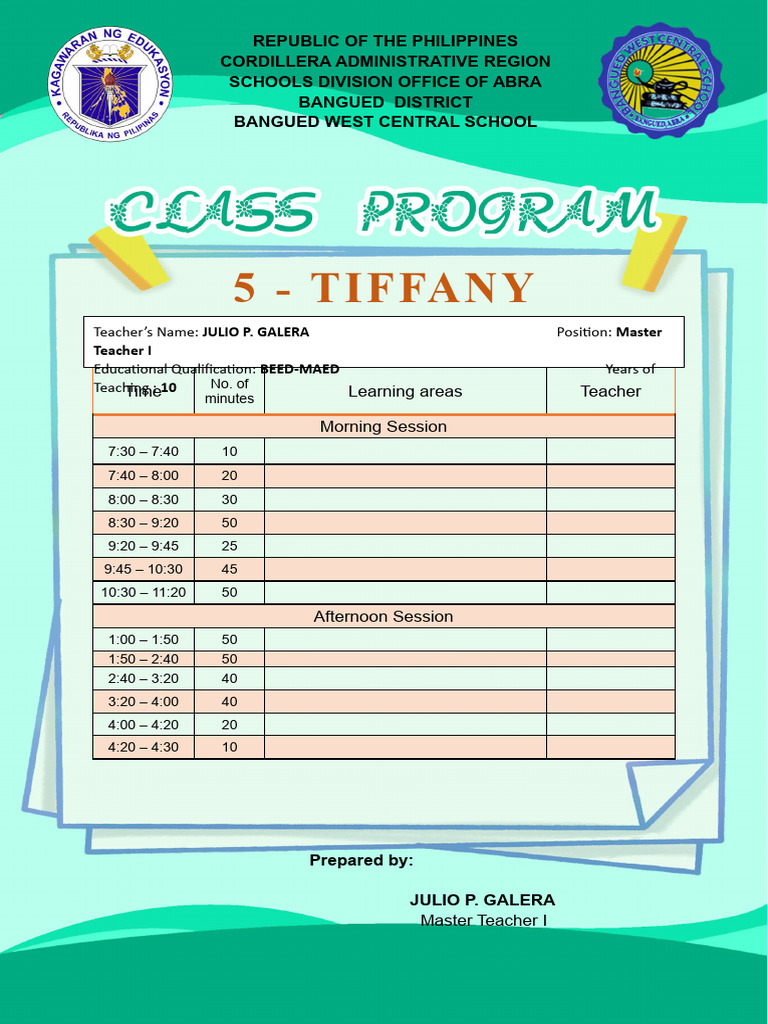 Class Program | PDF