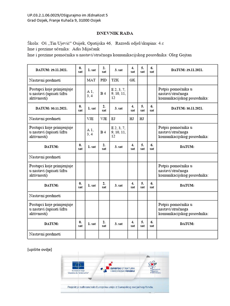Obrazac 4 - Studeni 3 | PDF