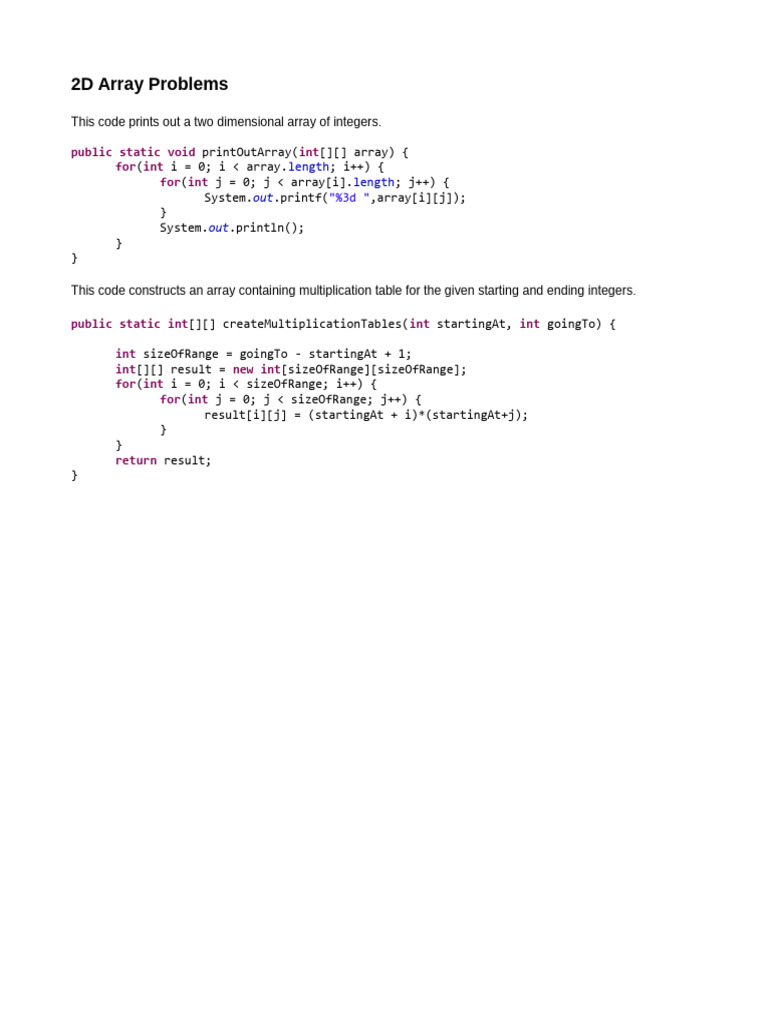 2 DArrays and Maps Samples | PDF | Teaching Methods & Materials | Science & Mathematics