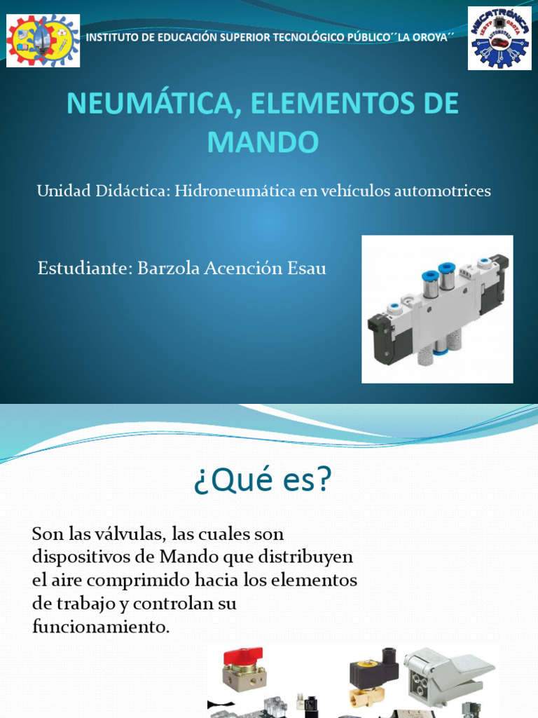 Neumática, Elementos de Mando | PDF