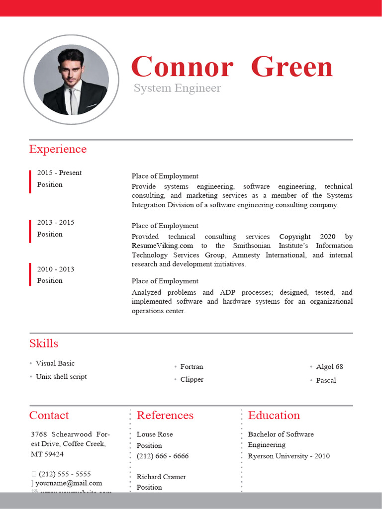 Resume Sample of Connor Green | PDF | Computers