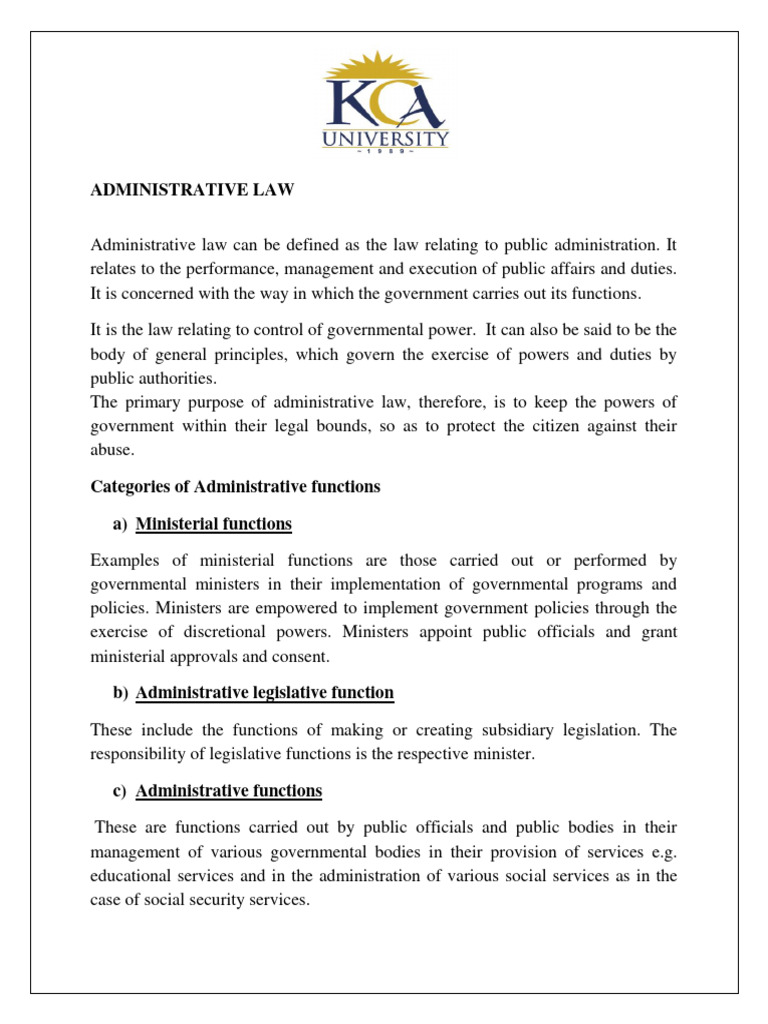 Administrative Law. | PDF