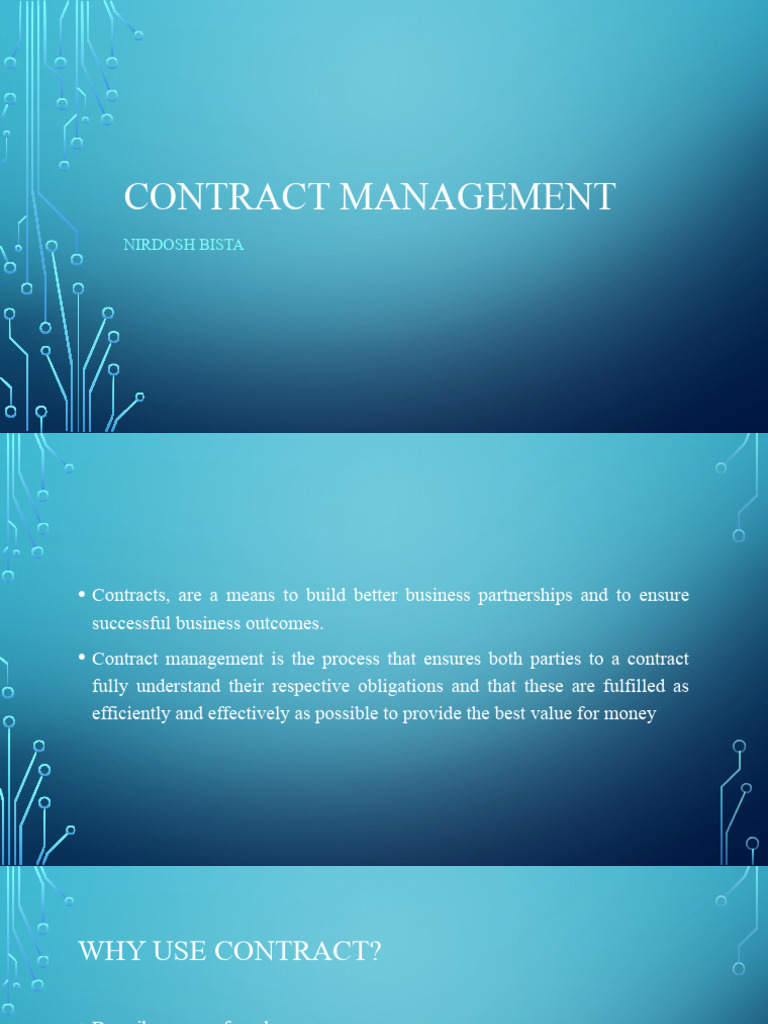 Contract Management | PDF