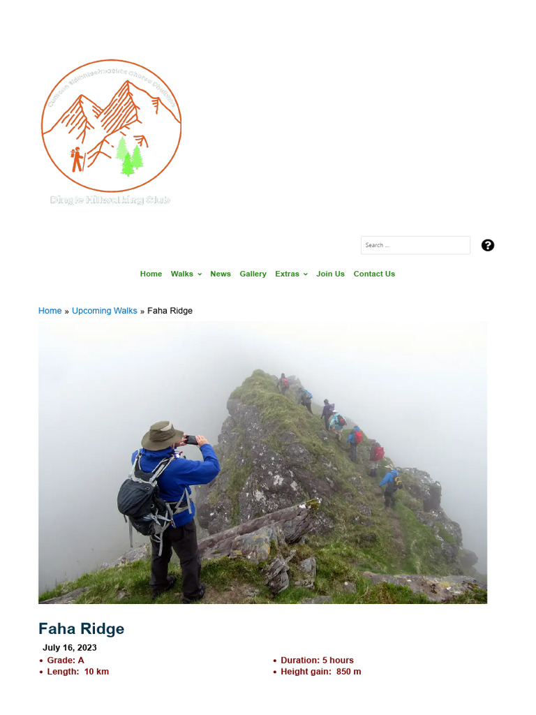 Faha Ridge - Dingle Hillwalking Club | PDF
