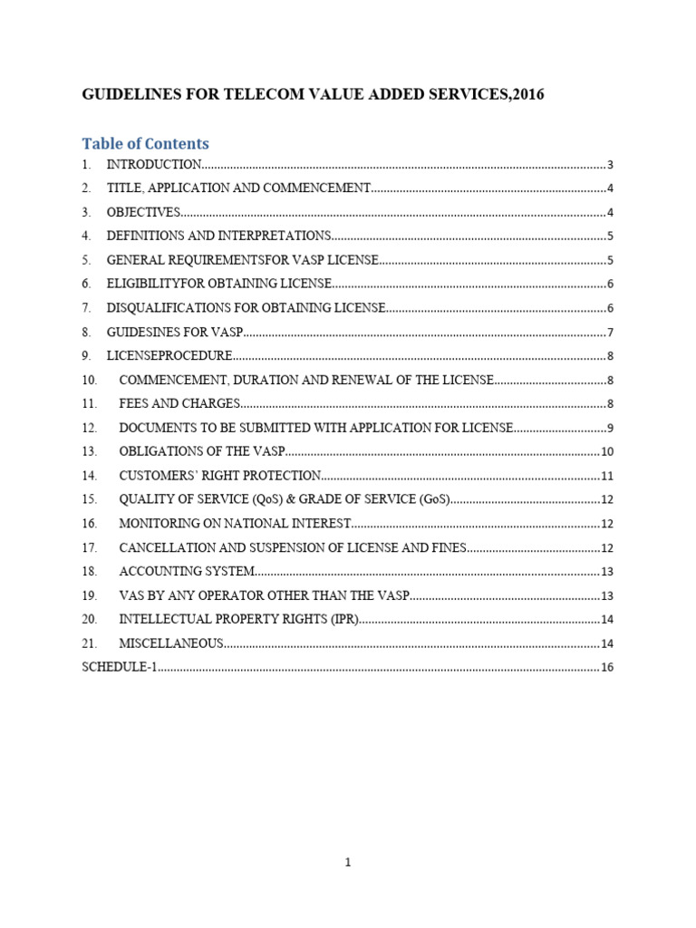 Guidelines For Telecom Value Added Services | PDF | Mobile Phones ...