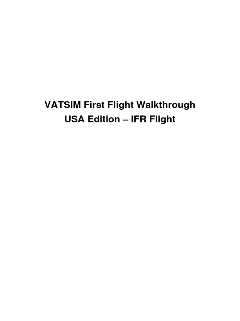 Vatsim Ifr Flight Walkthrough Us Edition | Download Free PDF | Transponder (Aeronautics ...