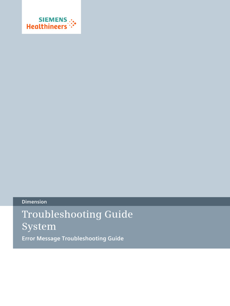 Troubleshooting Guide System | PDF