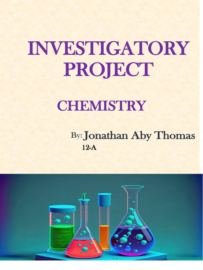 Chemistry Investigatory Project 2023-24 | PDF | Titration | Chemistry