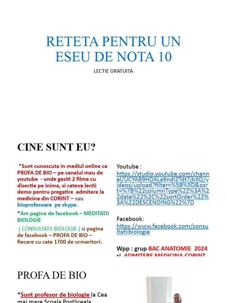 Reteta Pentru Un Eseu de Nota 10 | PDF