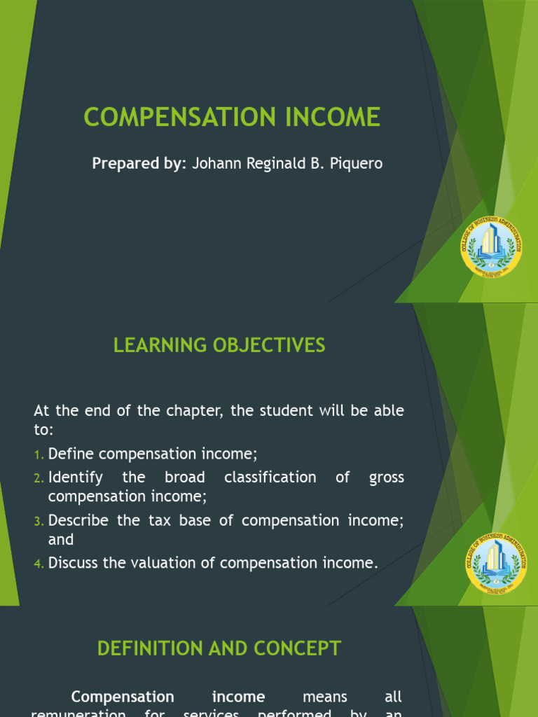 Lesson 3 Compensation Income | PDF