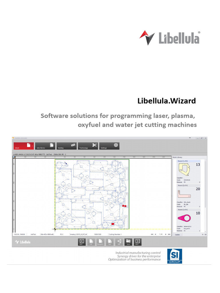Libellula Wizard: CAD/CAM Cutting Software | PDF | Button (Computing) | Icon (Computing)