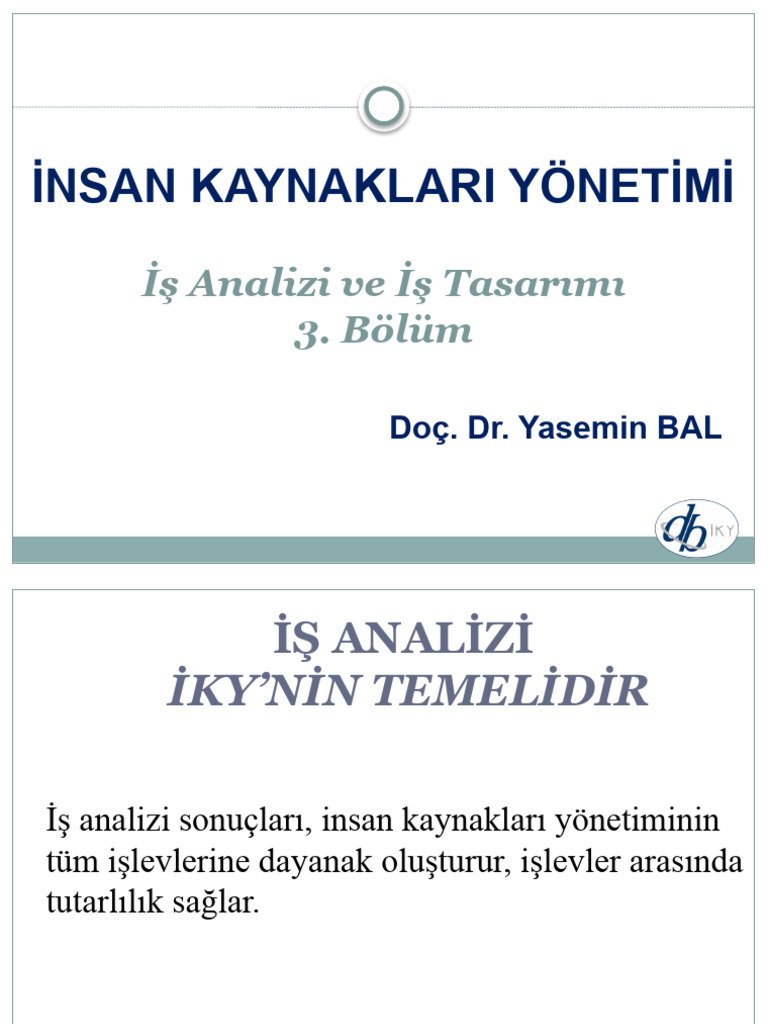 İKY-3 Bölüm | PDF