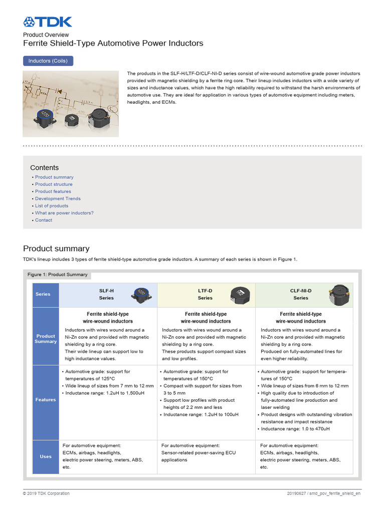 SMD Pov Ferrite Shield en | PDF | Inductor | Inductance