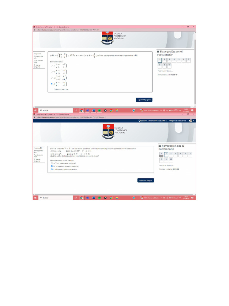Capturas Algebra Lineal | PDF