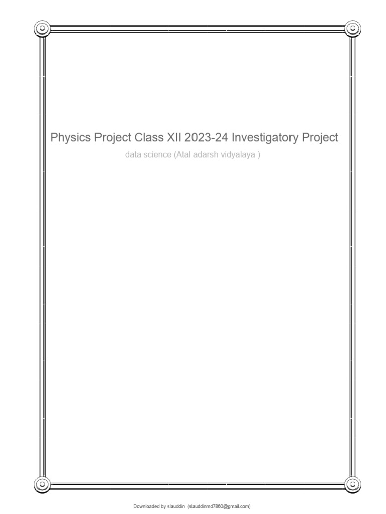 Class 12th Physics Project EM Induction | PDF | Electromagnetic ...