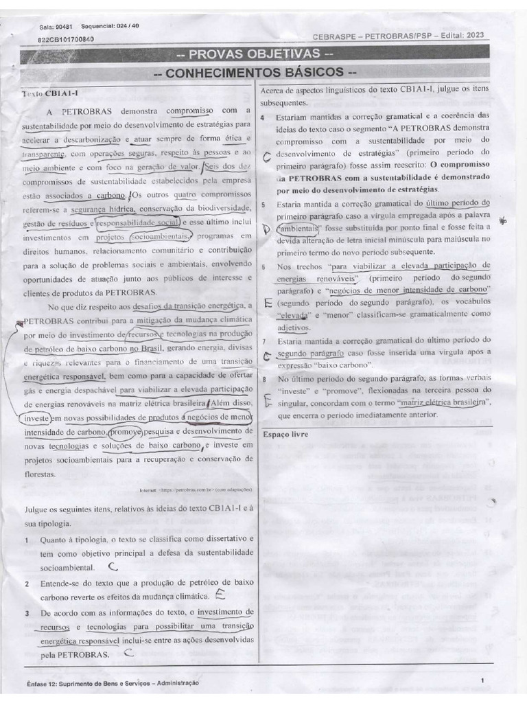 Prova Petrobras 2023 Pdf