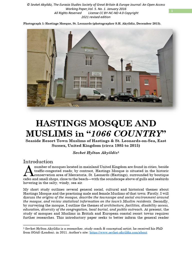 Hastings Mosque and Muslims in "1066 COUNTRY" | PDF | Mosque