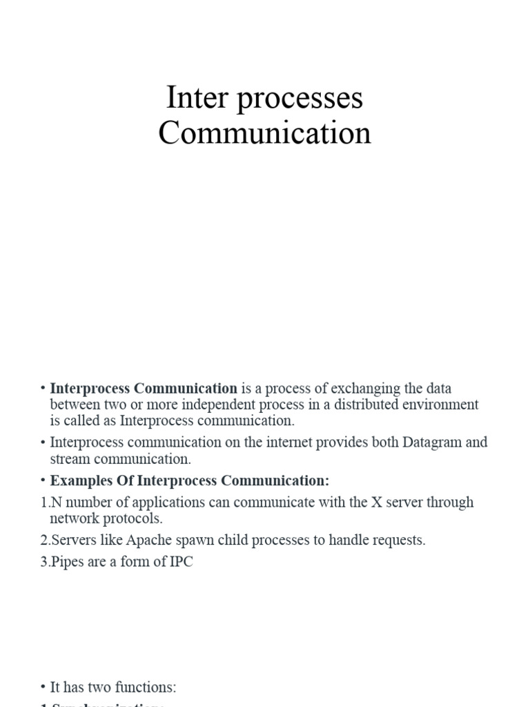 Inter Process Communication-1 | PDF