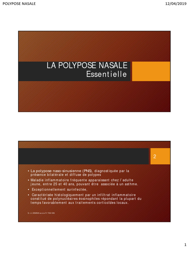 07 JL Degraix ORL C-LA POLYPOSE NASALE | PDF