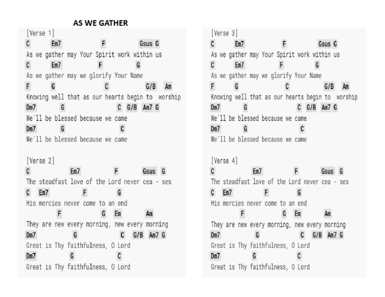As We Gather | PDF
