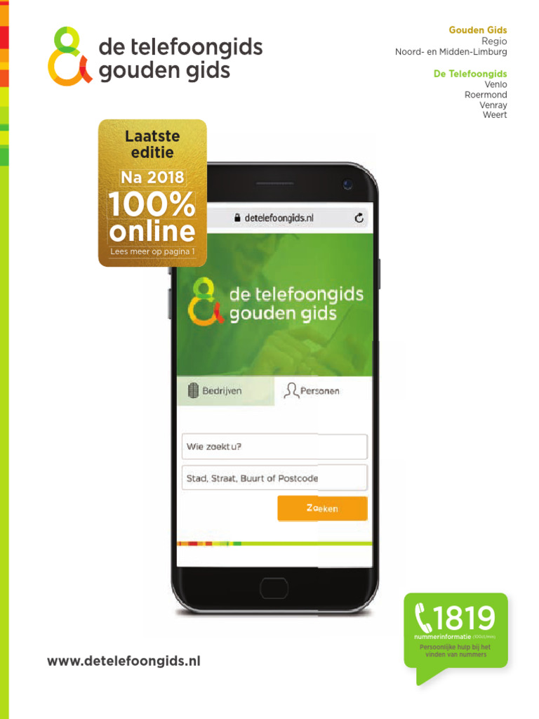Online Na % Laatste Editie Gouden Gids Regio Noord - en Midden-Limburg ...