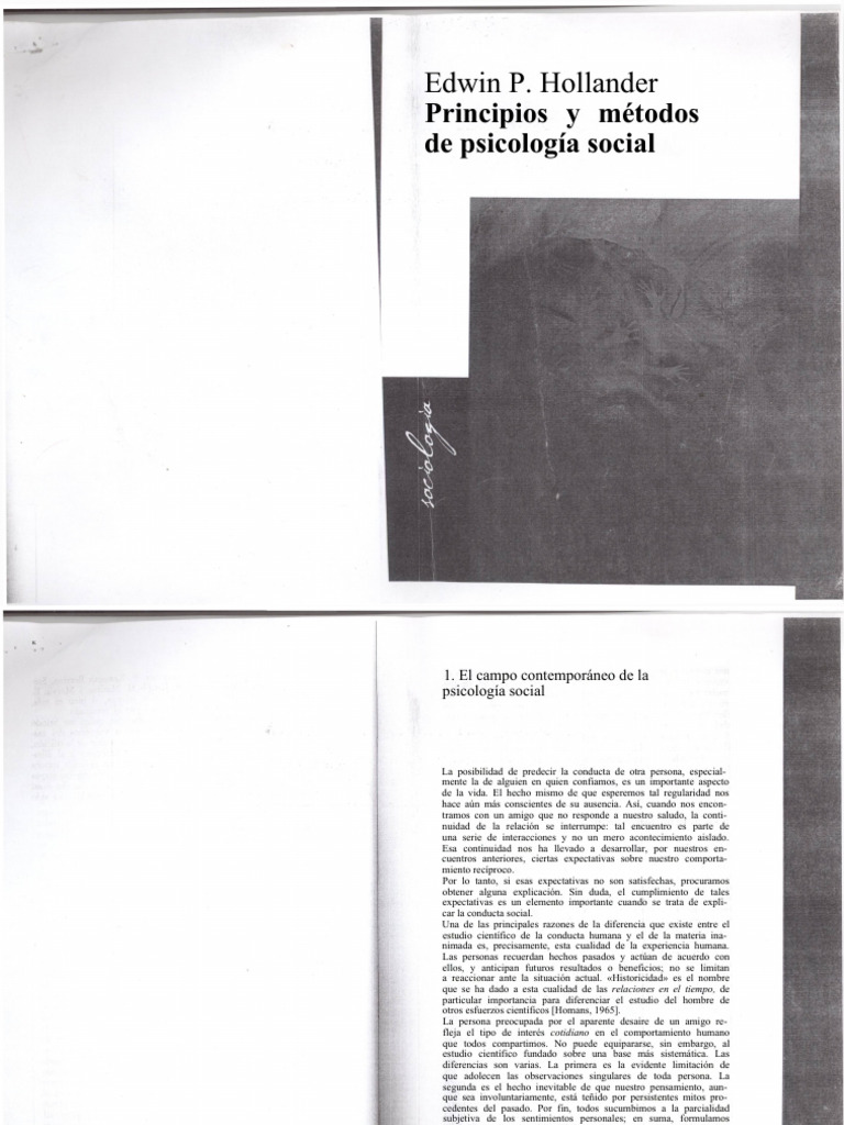 Hollander Edwin - Principios y Metodos de Psicologia Social - OCR | PDF ...