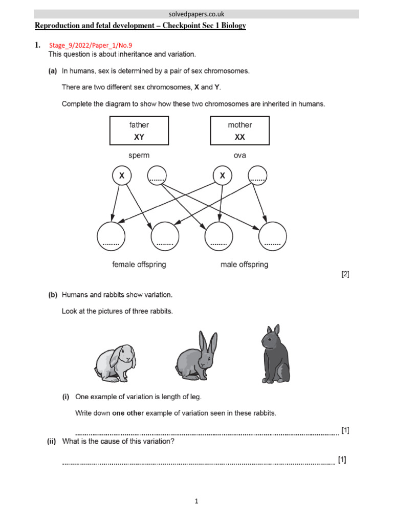2022 14 Reproduction and Fetal Development Checkpoint - Sec - 1 Biology ...