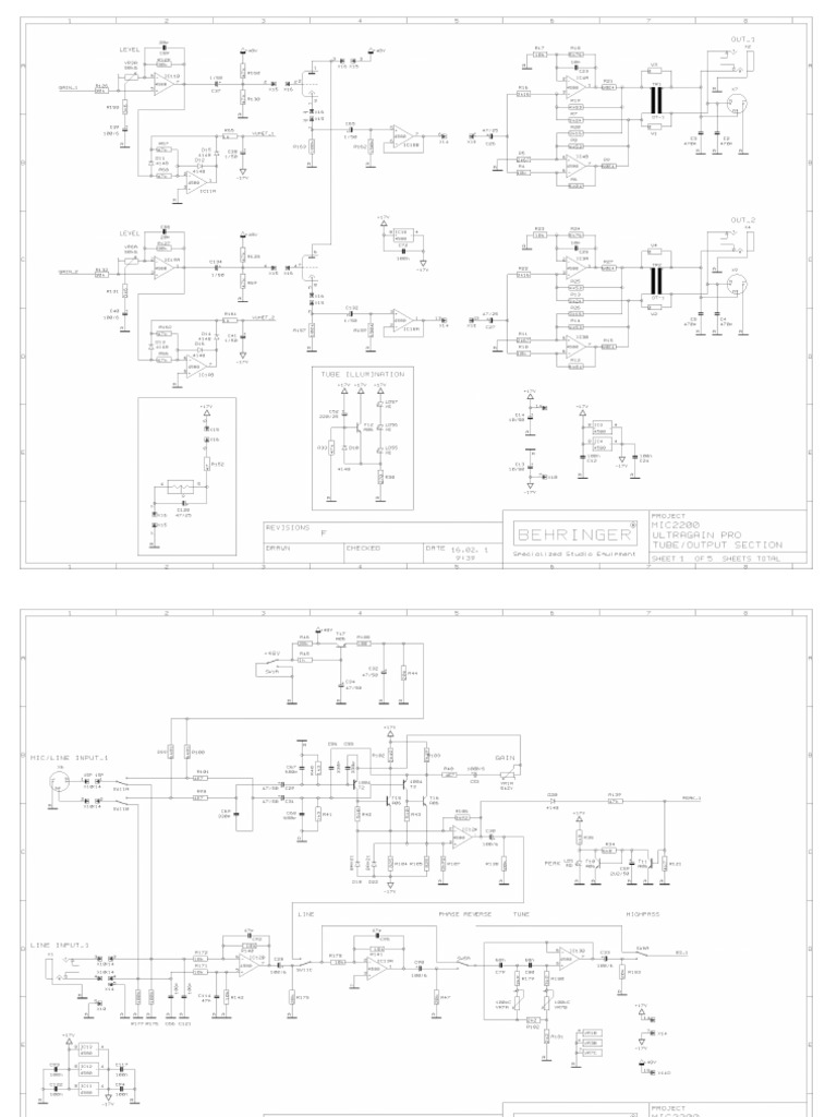 Behringer MIC 2200 Schematics | PDF