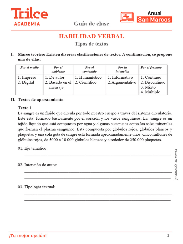 Anual SM - Guía de Clase 4 - Tipos de Textos | PDF