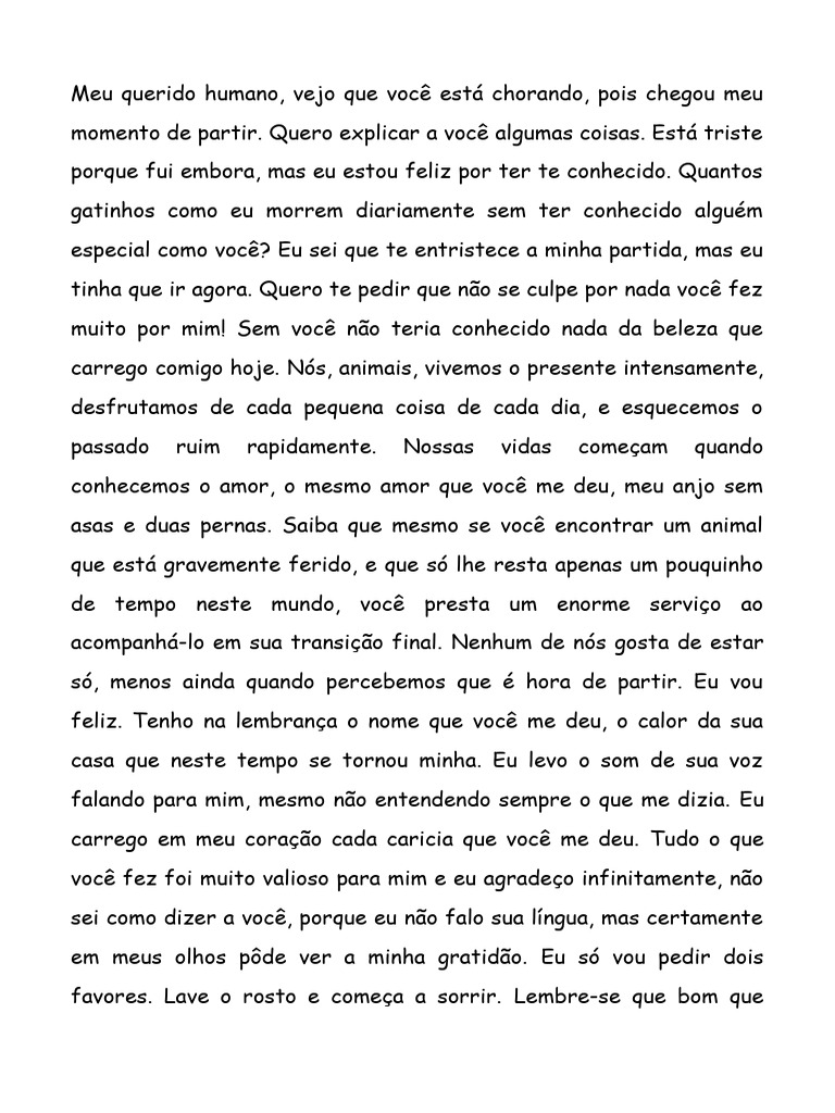 Carta de Pet | PDF | Amor | Tempo