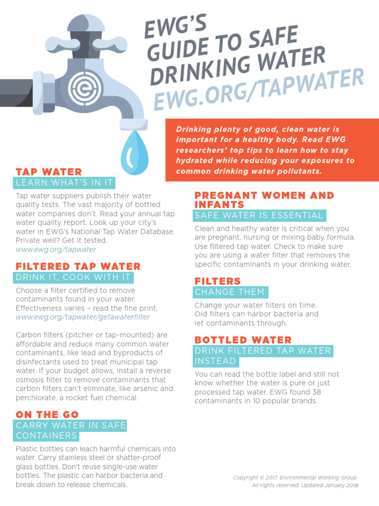 EWG SafeDrinkingWaterGuideh | PDF | Water | Tap Water