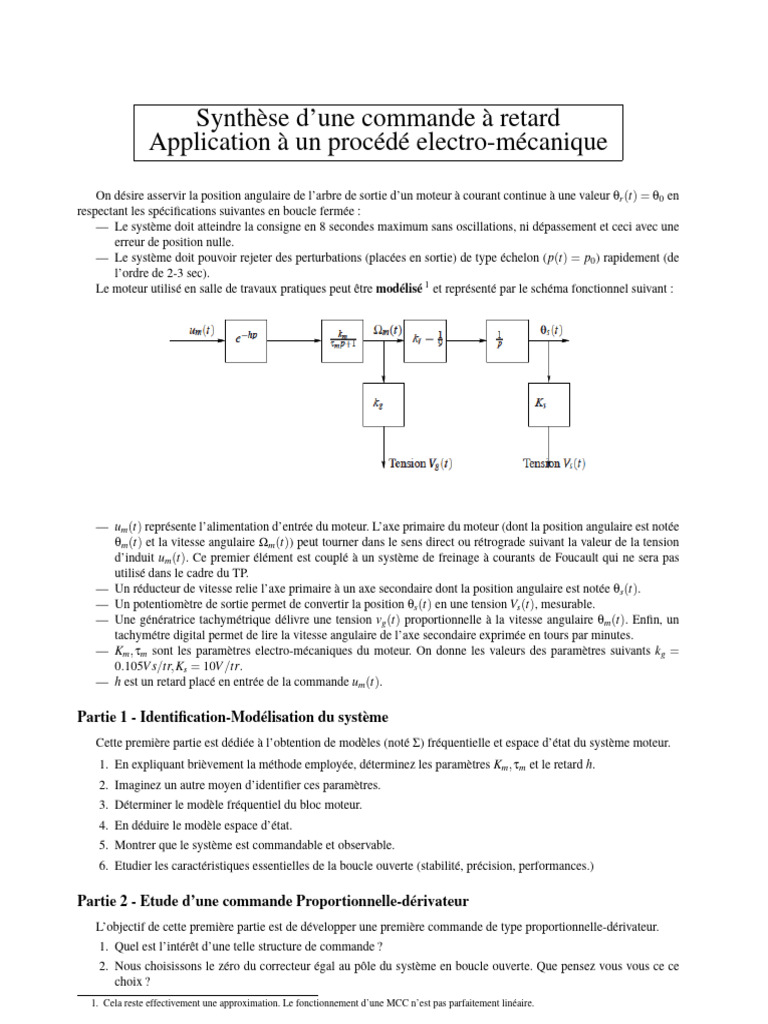 Sujet TP Moteur Bis | PDF