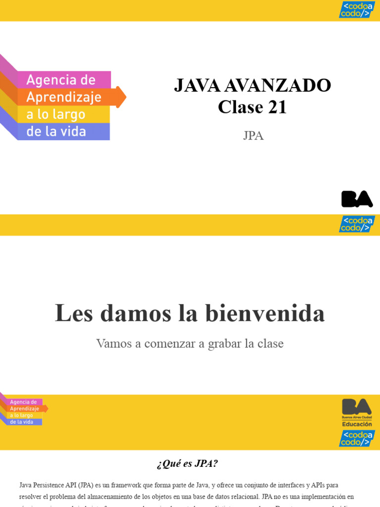 JAVA AVANZADO Clase 21 | PDF