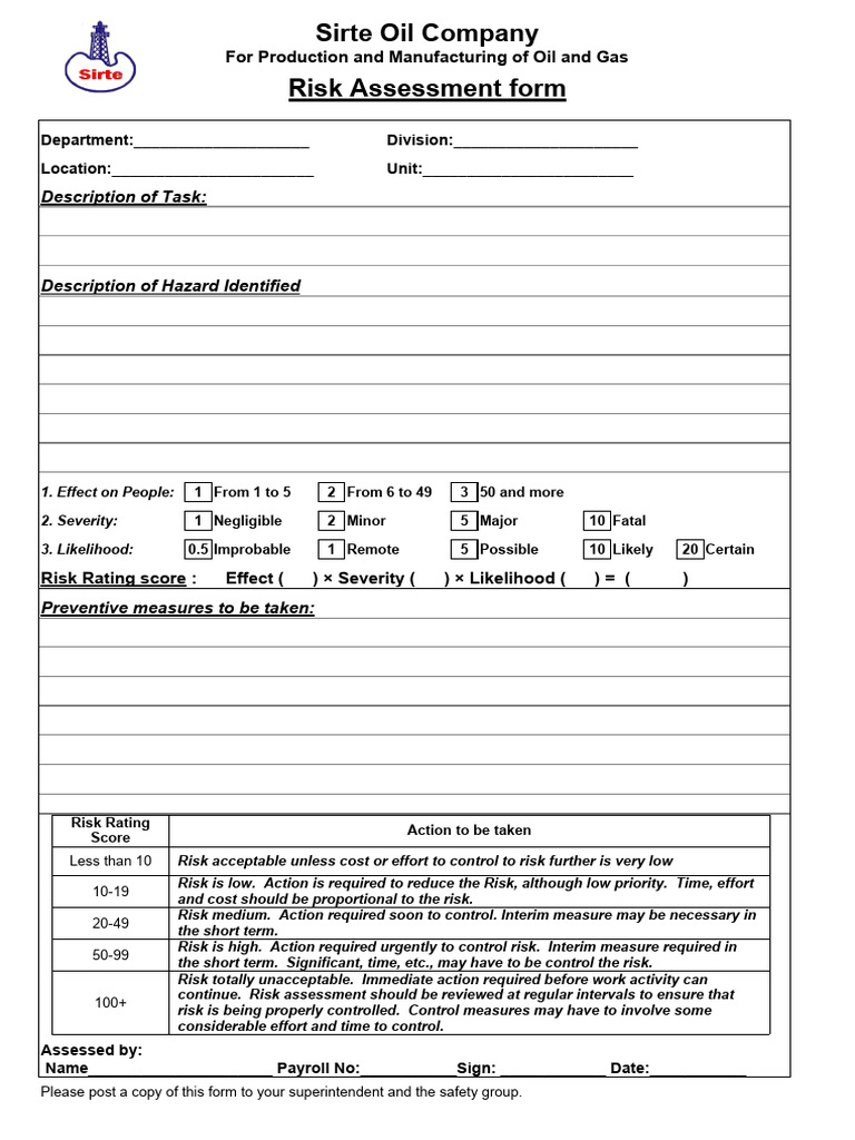Oil & Gas Risk Assessment Guide | PDF