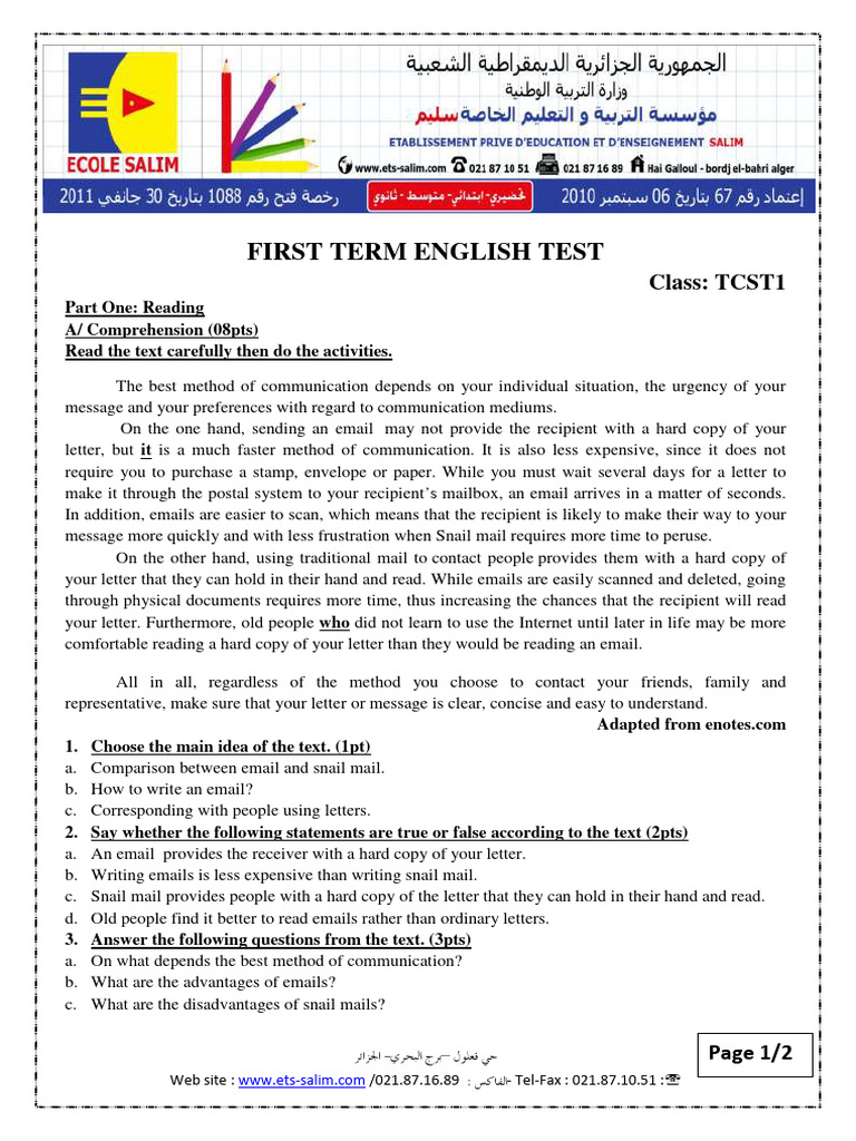 Communication Methods Comparison | PDF | Mail | Communication