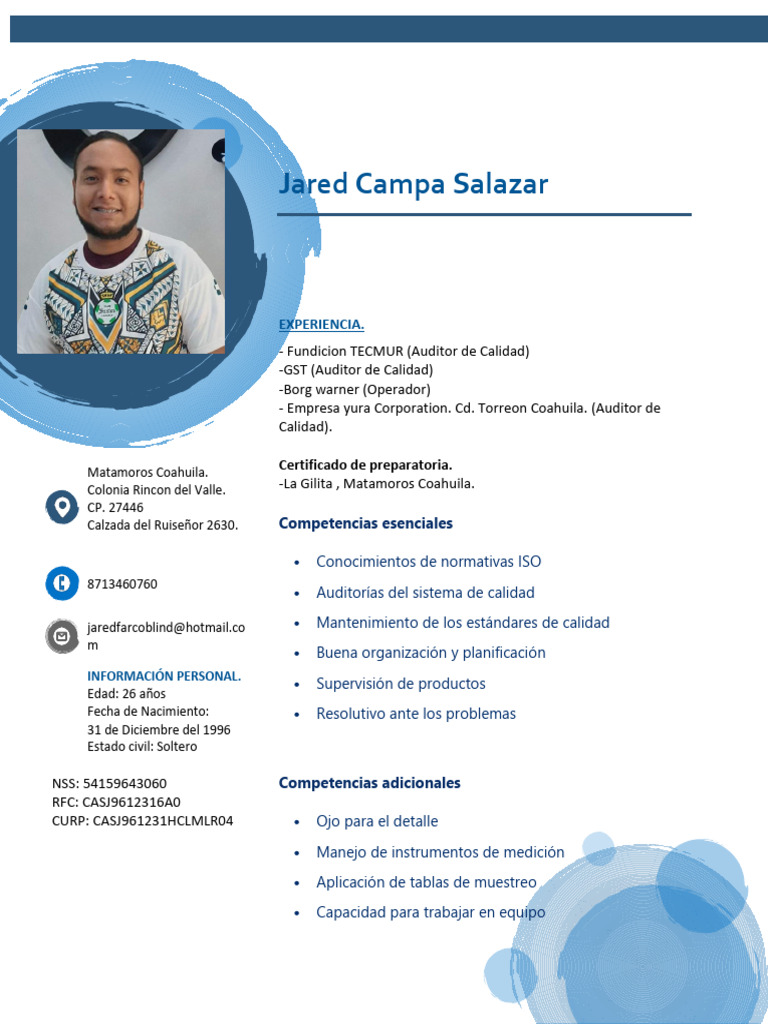 CV de JARED | PDF