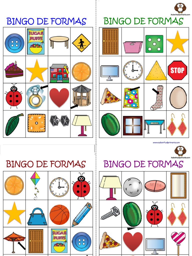 Bingo de Formas Geométricas | PDF