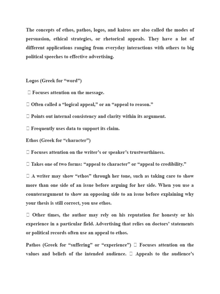 Rhetorical Appeals in Writing Process | PDF | Logos | Human Communication