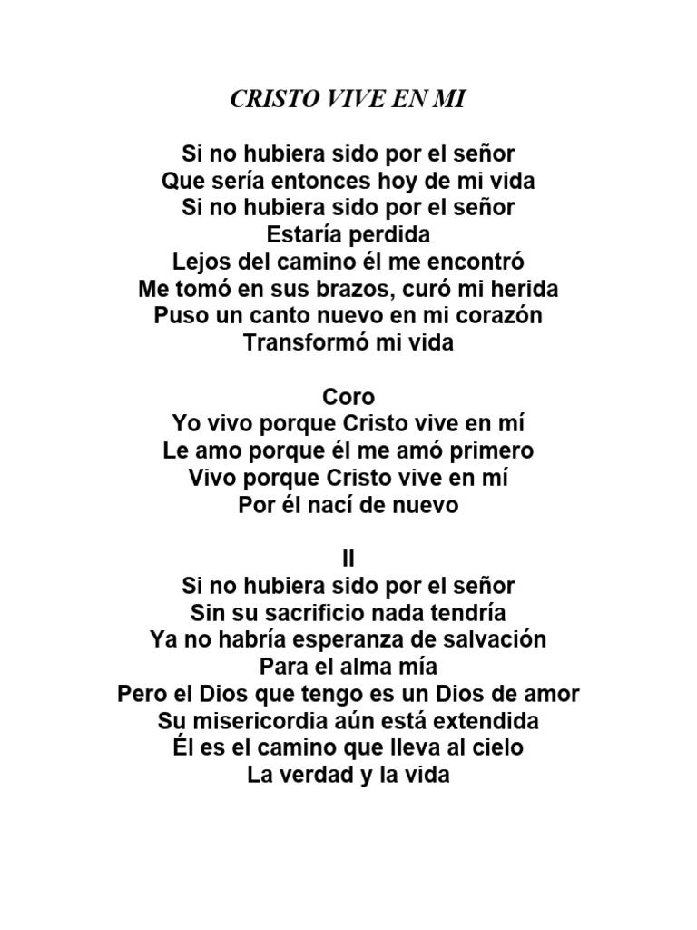 Cristo Vive en Mi | PDF