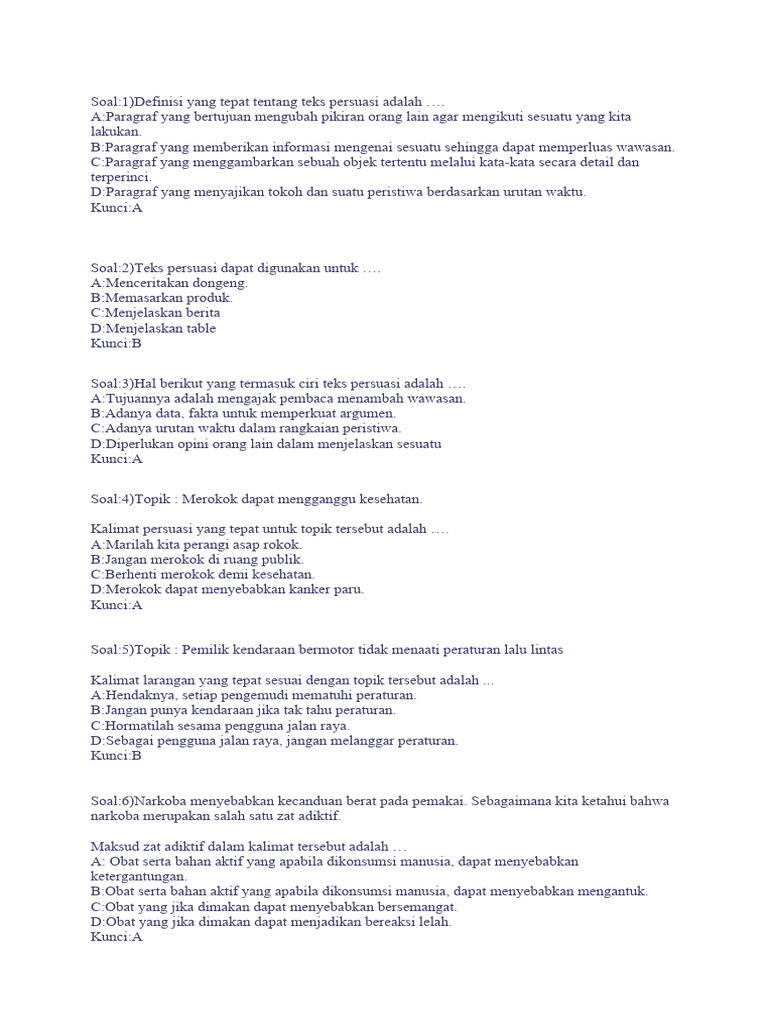 Soal Kelas 8 2021 | PDF