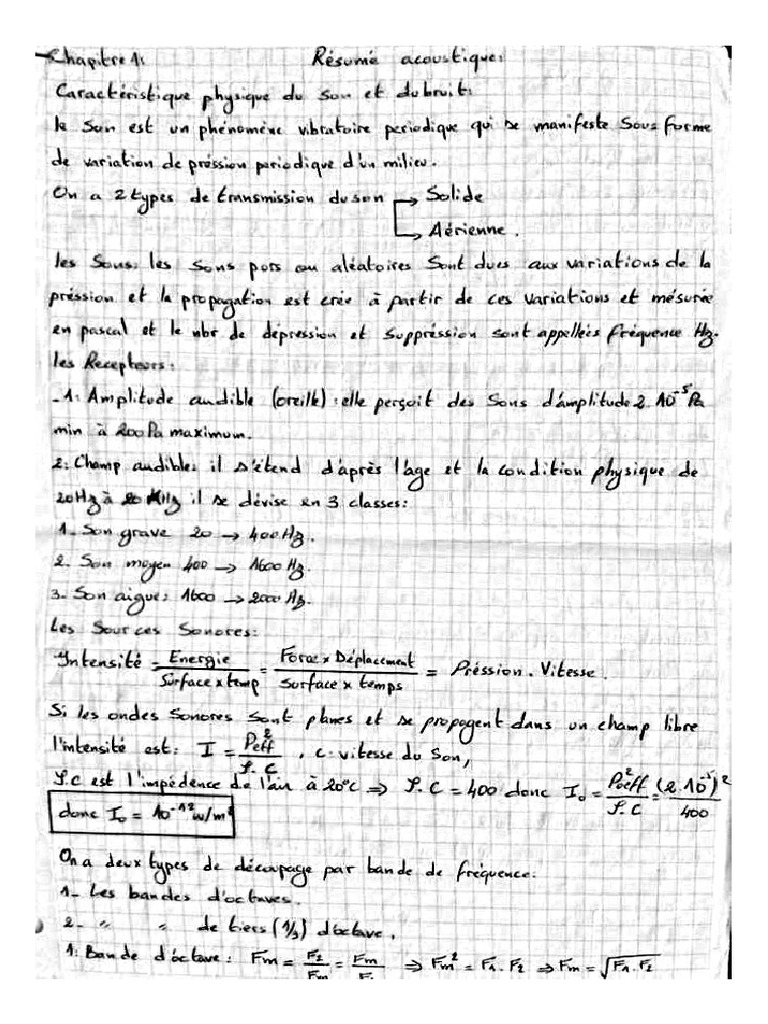 Résumé Acoustique | PDF