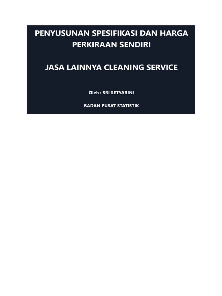 Contoh HPS Cleaning Service | PDF