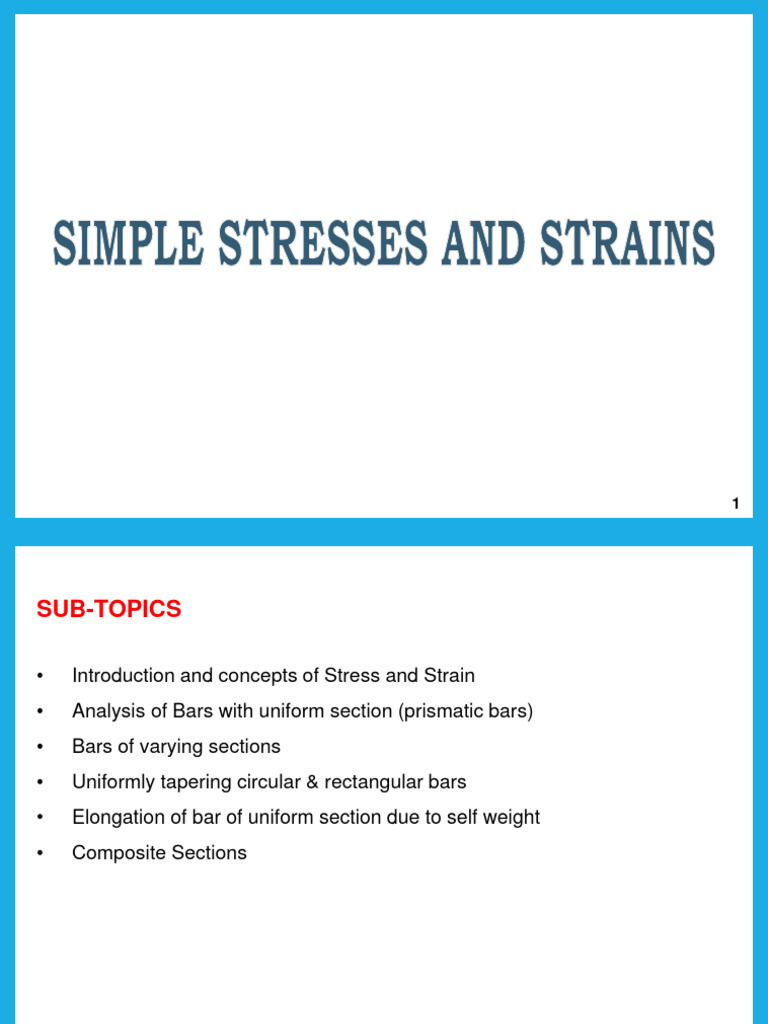 2.simple Stress and Strain | PDF