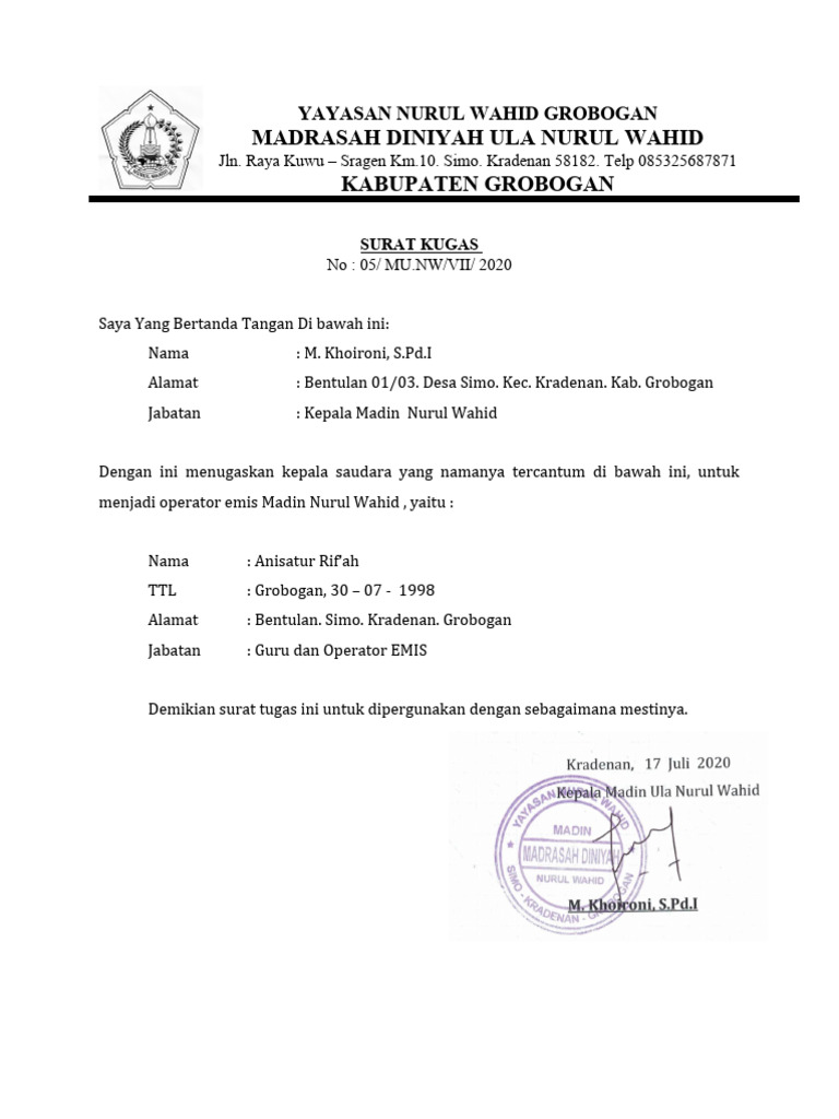 SK Operator Madin | PDF