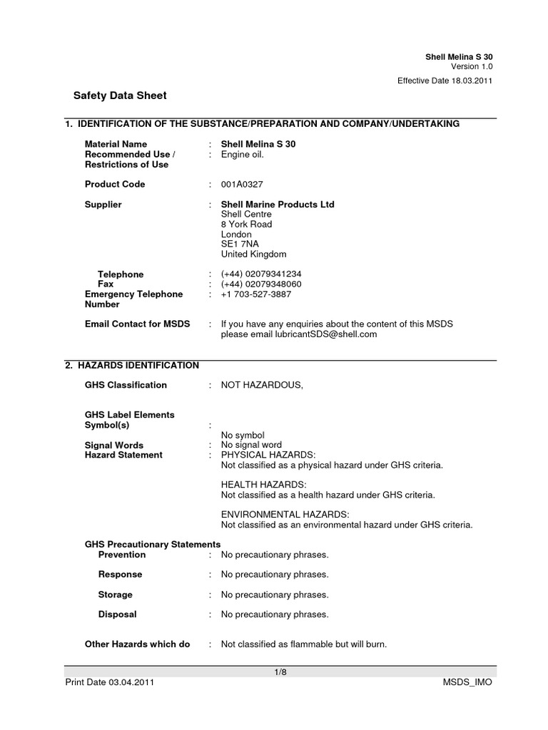 Melina S 30 | PDF | Toxicity | Hazards