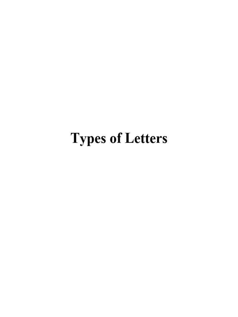 Sample Letters | PDF