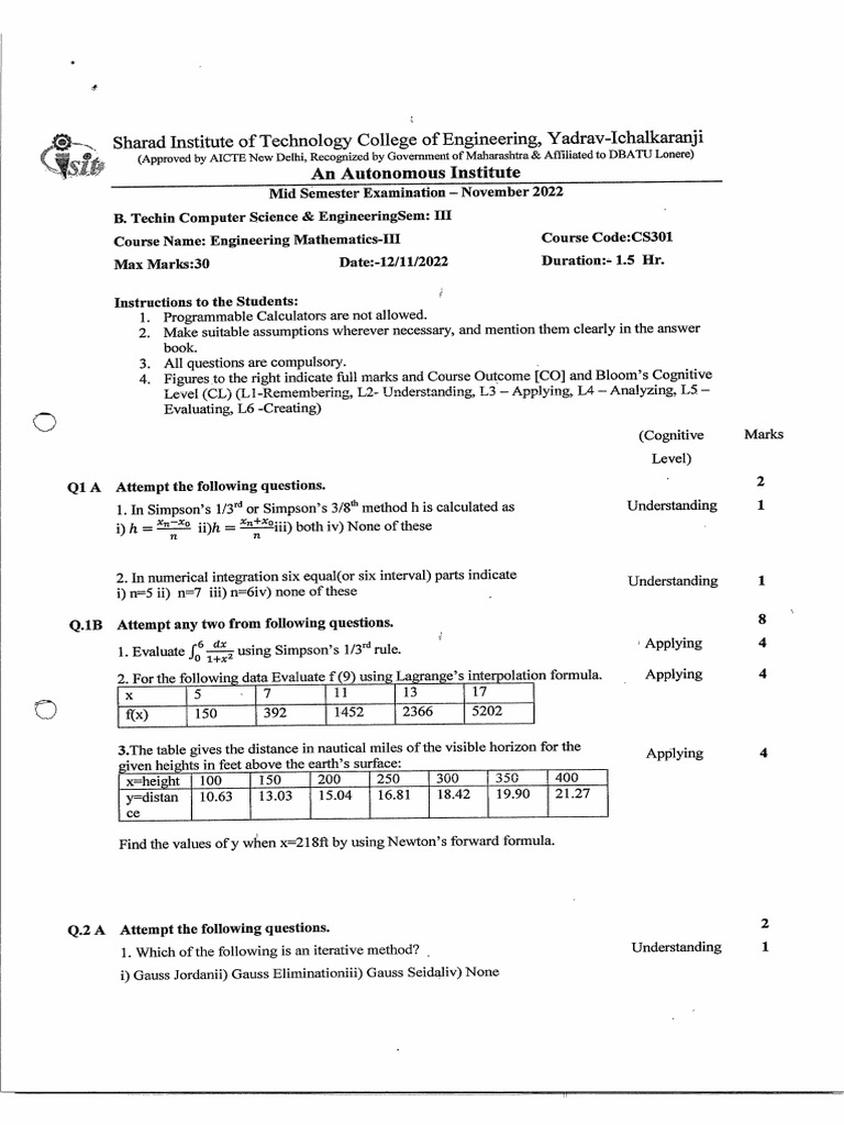 Engineering Mathematics-III | PDF